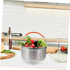 TIDTALEO stainless steel rice steamer sticky rice cooker basket rice cooker steamer basket steam insert basket stainless steel steamer pot steamer insert for pot silicone Metal liner