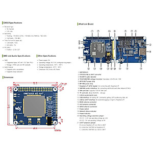 TOP1 SIM7600G-H 4G HAT for Raspberry Pi, LTE Cat-4 4G/3G/2G Communication GNSS Positioning Global Band. Supports Raspberry Pi Series Boards and Jetson Nano