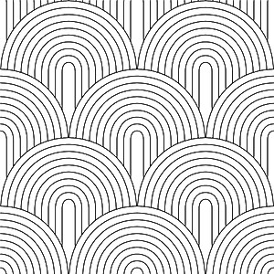 HAOKHOME 96033 Peel and Stick Wallpaper Abstract Rainbow Black/White Removable contactpaper for Home Bathroom Decorations 17.7in x 9.8ft