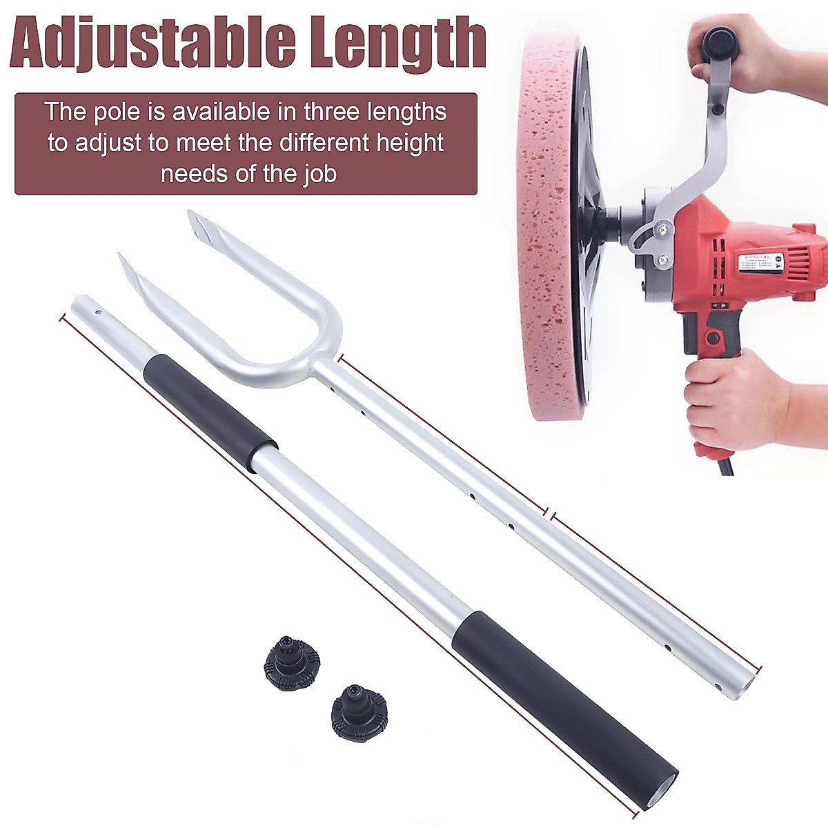 Electric Concrete Trowel Machine Wall Smoothing Polishing Machine with Extension Rod 110V Multi-function Sander Grinder Wall Plasterer Copper Motor 850W