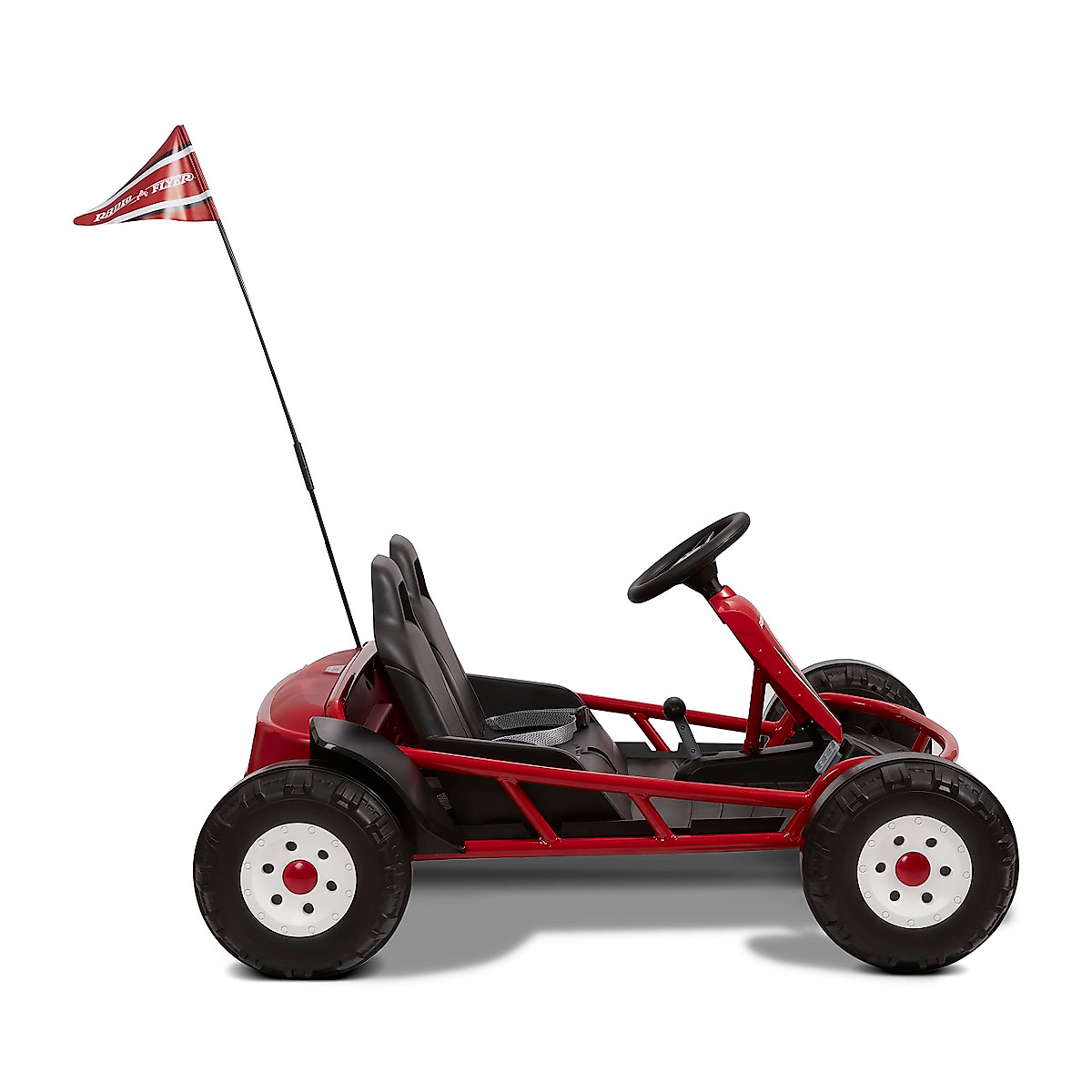 Radio Flyer Ultimate 24 Volt Electric Go-Kart for Kids Ages 3-8, 2-Seater, Red