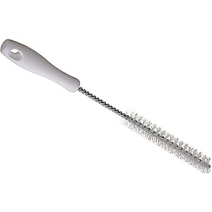 SPARTA 4018002 Spectrum Plastic Valve & Fitting Straight Brush, Spout Brush, Bottle Cleaner Brush With Polyester Bristles For Cleaning, Kitchens, Tight Spaces, 15 Inches, White