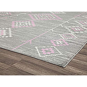CosmoLiving by Cosmopolitan BR15E Native Blush Moroccan Tribal Area Rug 8'9" x 12'