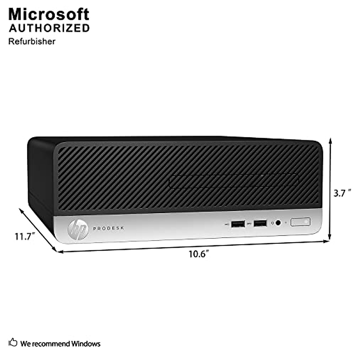 HP ProDesk 400 G5 SFF High Performance Business Desktop Computer, Intel Six Core i5-8500 up to 4.1GHz, 16G DDR4, 256G SSD, WiFi, BT, 4K Support, DP, VGA, Windows 10 Pro 64 En/Sp/Fr(Renewed)