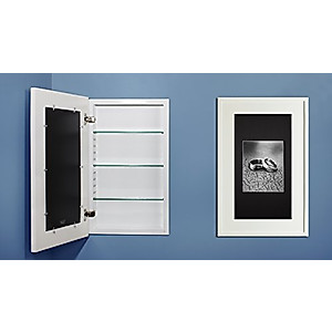 Fox Hollow Furnishings 14x24 Recessed Concealed Medicine Cabinet (White)
