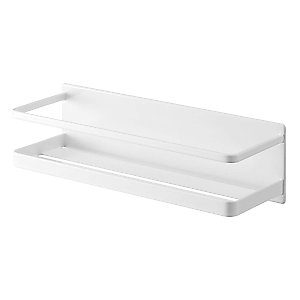 Yamazaki Industries Mist 4237 Magnetic Bathroom Rack, Wide, White, Approx. W 11.0 x D 3.7 x H 3.1 inches (28 x 9.5 x 8 cm), Bathroom Rack, Bathroom Storage, Hook Included