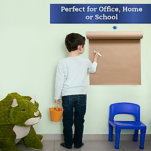 Brown Kraft Paper Roll 17.5 in x 1320 in (110 ft) Made in The USA - Brown Paper Roll - Brown Wrapping Paper Roll - Brown Craft Paper Roll - Roll of Paper - Kraft Wrapping Paper, Shipping Paper