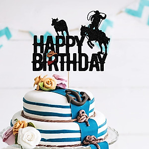 Cowboy Happy Birthday Cake Topper shiny cowboy happy birthday cake topper for boys girls cowboy themed birthday decorations
