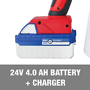 Sun Joe 24V-PS1 24-Volt IONMAX Cordless HVLP Handheld Paint Sprayer Kit, 3 Spray Patterns, W/ 4.0-Ah Battery + Charger