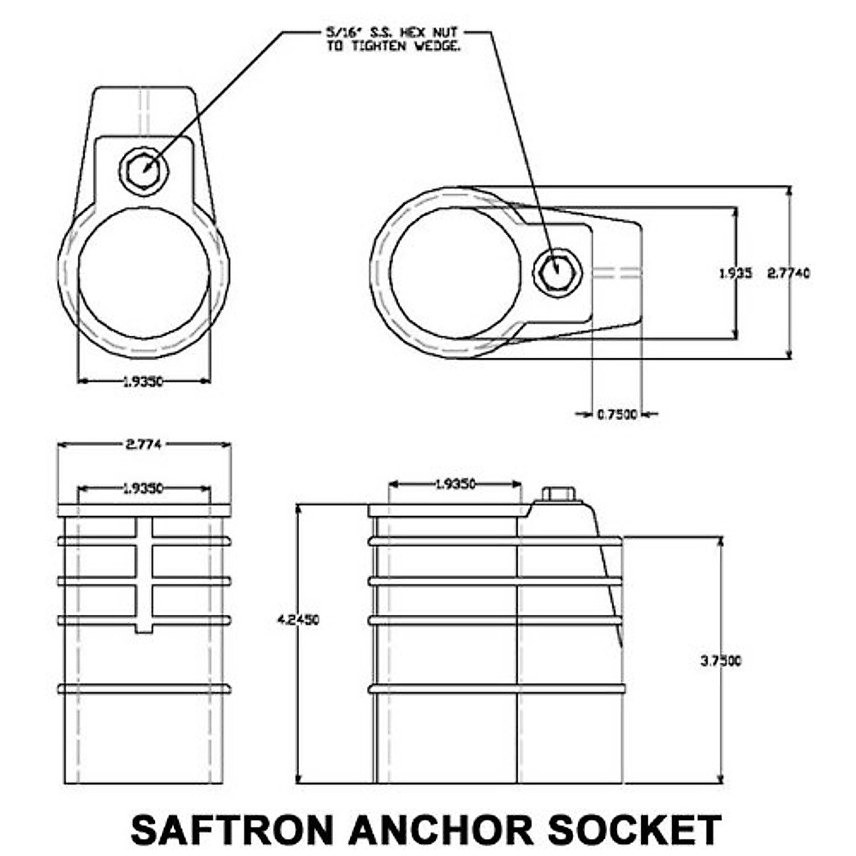 Anchor Socket - Saftron Chemical Resistant Cool to Touch High Impact ...
