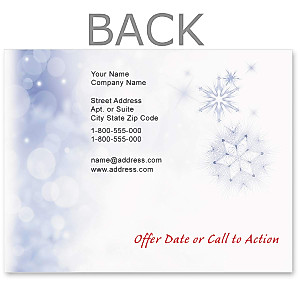 PaperDirect Sapphire Christmas Postcards, Silver Foil, Standard Size, 100 Count