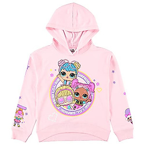 L.O.L. Surprise! Girls Sweatshirt -Jumbo Print and Embroidery Sweater- Sizes 4-16 Pink
