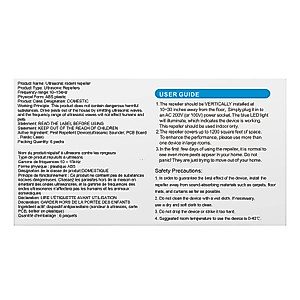 Ten KiKi Ultrasonic Pest Repeller Plug-in Ultrasonic Repellent for Mice, Mouse, Mosquito, Insect, Spider, Bug, Ant, Cockroach, Rodents & Rats Indoor Use Repeller 6 Packs, White