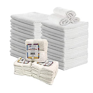 American Mills 100% Cotton Wash Cloths (White 12:1)