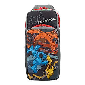 Nintendo Switch Adventure Pack (Pikachu, Charizard, and Lucario) Travel Bag - Officially Licensed by Nintendo & Pokémon