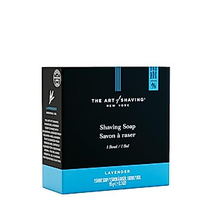 The Art of Shaving Shaving Soap Set - Shave Soap Refill with Wood Shaving Bowl, Protects Against Irritation, Lavender, 3.3 Ounce