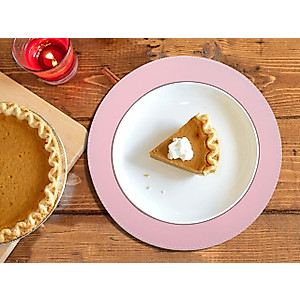 Palais Dinnerware 'Plaque De Charge' Collection - 13" Elegant Charger Plate (4, Pink with Bead Finish)