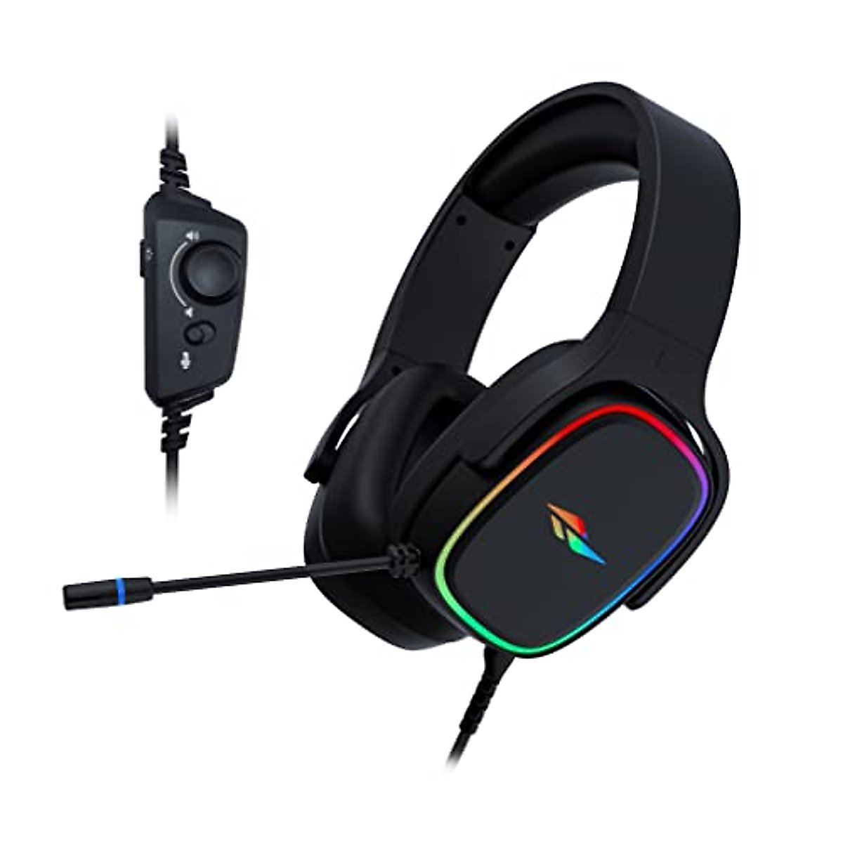 Rosewill Saros C150XS 7.1 Surround Sound USB Pro Gaming Headset, 50mm Full Spectrum Driver, Noise Reduction Microphone, Convenient in-Line Controls, Dynamic RGB Backlighting, Software Configuration