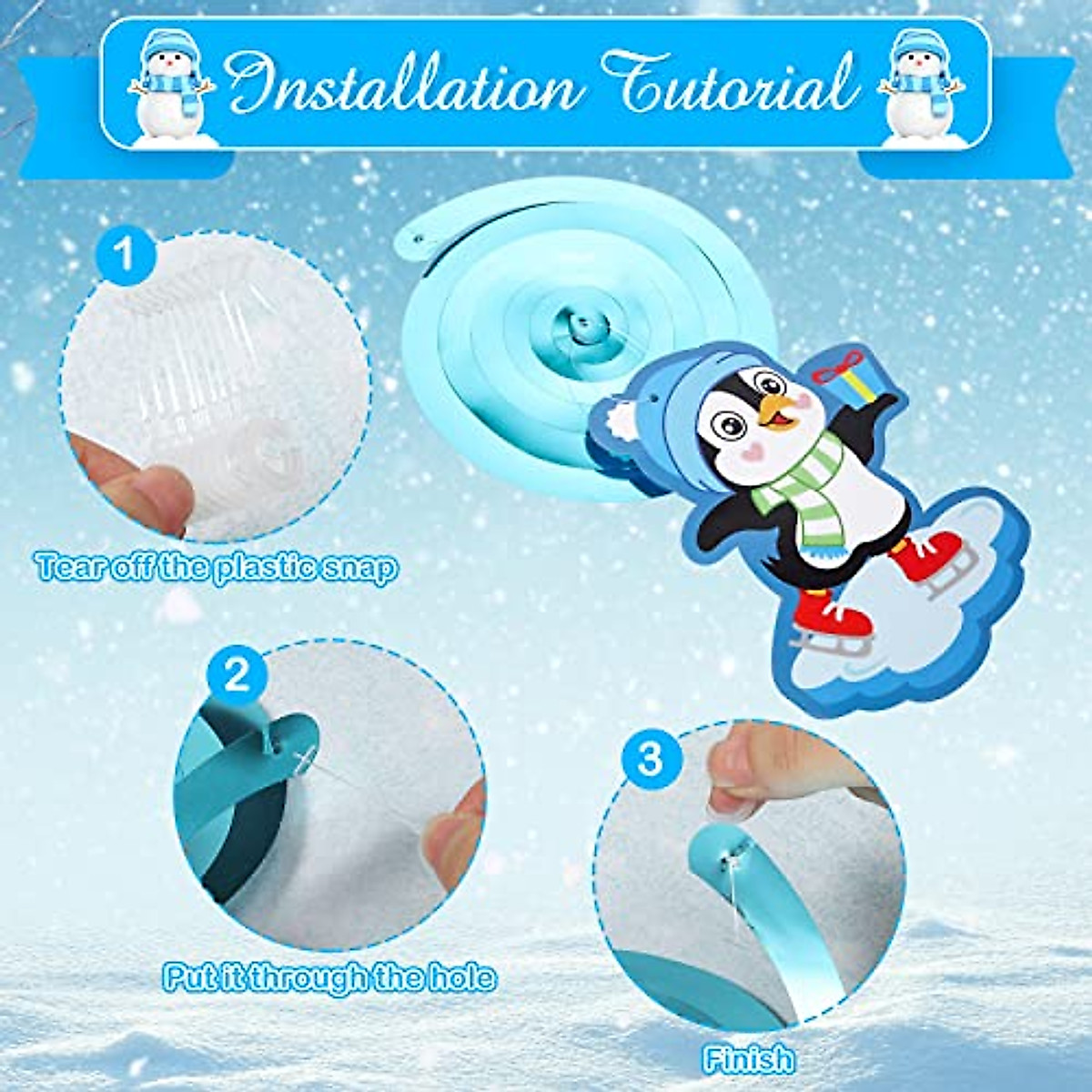 40 Pcs Penguin Hanging Swirl Decorations Penguin Theme Birthday Party Supplies Winter Hanging Ceiling Streamers Gold Blue Green Winter Wonderland New Year Baby Shower Winter Birthday Party Decorations