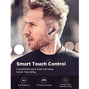 meidong True Wireless Earbuds, Bluetooth Earbuds Headphones V5.0 KY06 in-Ear Earphones (Black)