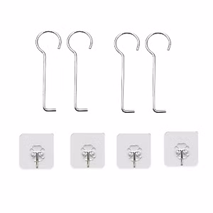 4 PCS Drain Key Lifting Hook for Drain Grate with 4 PCS Adhesive Hooks Drain Removal Tool Linear Shower Drain Grate Removal