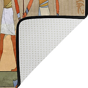 ALAZA Ancient Egyptian Culture Area Rug Rugs Non-Slip Floor Mat Doormats Living Dining Room Bedroom Dorm 60 x 39 inches inches Home Decor