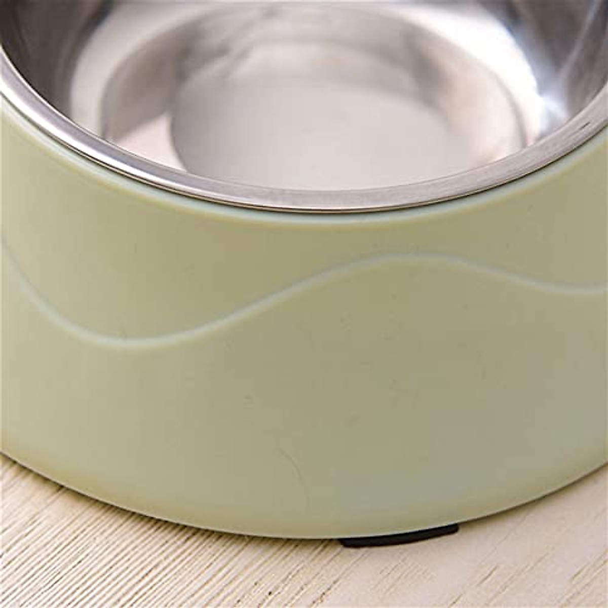 FUUIE Bowls for Food and Water Stainless Steel Pet Bowl Plastic Flower Dog Bowl Cat Food Double Water Bowl Feeder Puppy Pet Supplies (Color : Blue)