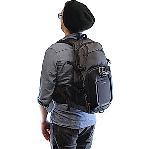 Navitech Action Camera Backpack & Blue Storage Case With Integrated Chest Strap - Compatible With The AKASO V50 PRO Action Camera