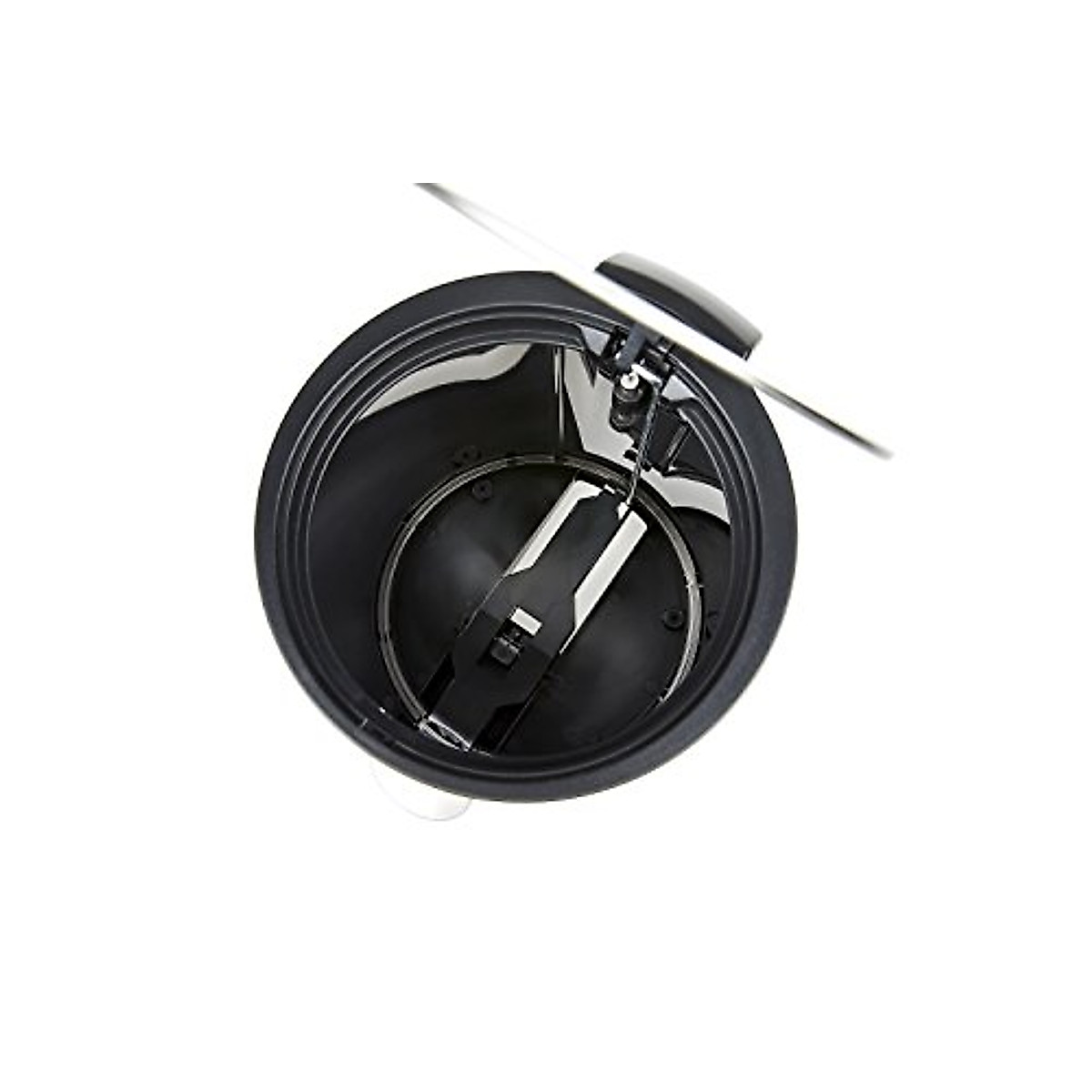 Bamodi Mini Step Trash Can with Lid - 0.8 Gallon Stainless Steel Garbage Can - Soft-Closing System and Removable Inner Bucket Trash Bin - Ideal for Bathroom, Bedroom and Kitchen - White