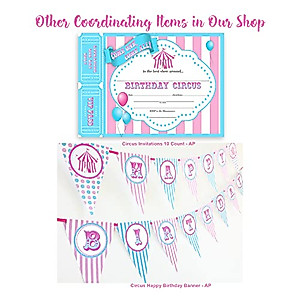 Big Top Circus Happy Birthday Banner Pennant
