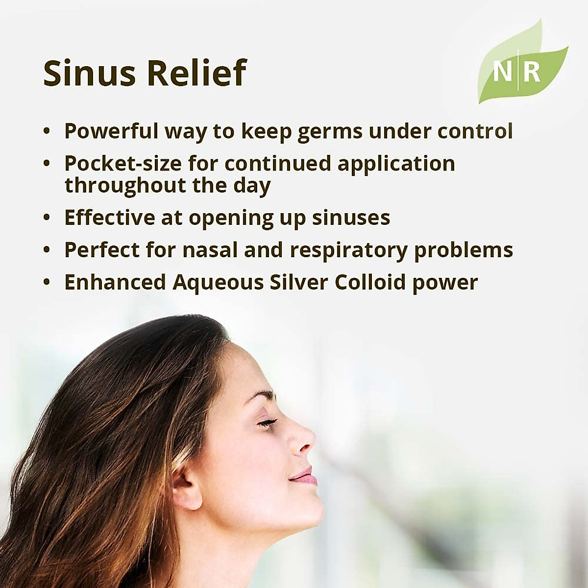 Nature's Rite Sinus Relief™, 1.5 oz. (45 mL) – All-Natural Nasal Sinus Spray – Relief for Sinus Problems – Encourages a Healthy Sinus System – Easy-to-Use, Portable Sinus Support – Made in USA