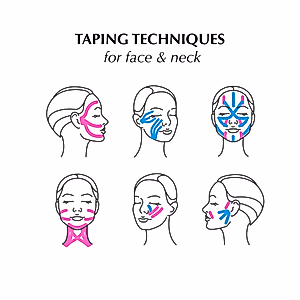 Comfordent Kinesiology Tape for Face & Neck Lift - Non-Invasive Wrinkle Remover - Anti-Wrinkle Myofascial Release - V-line Chin Skin Lifting Sticker Sleep Strip Patch Roll (Beige)