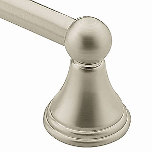 Moen DN8418BN Preston Collection 18-Inch Single Bathroom -Towel Bar, Brushed Nickel