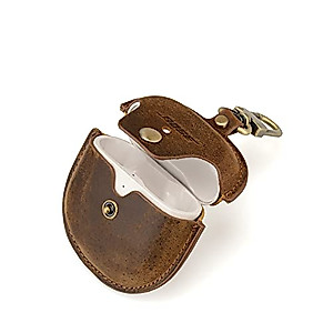 for Bose QUIETCOMFORT Earbuds II Bluetooth Headset Genuine Leather Case Big Shark 2nd Generation Headphone Cover(Coffee Color)