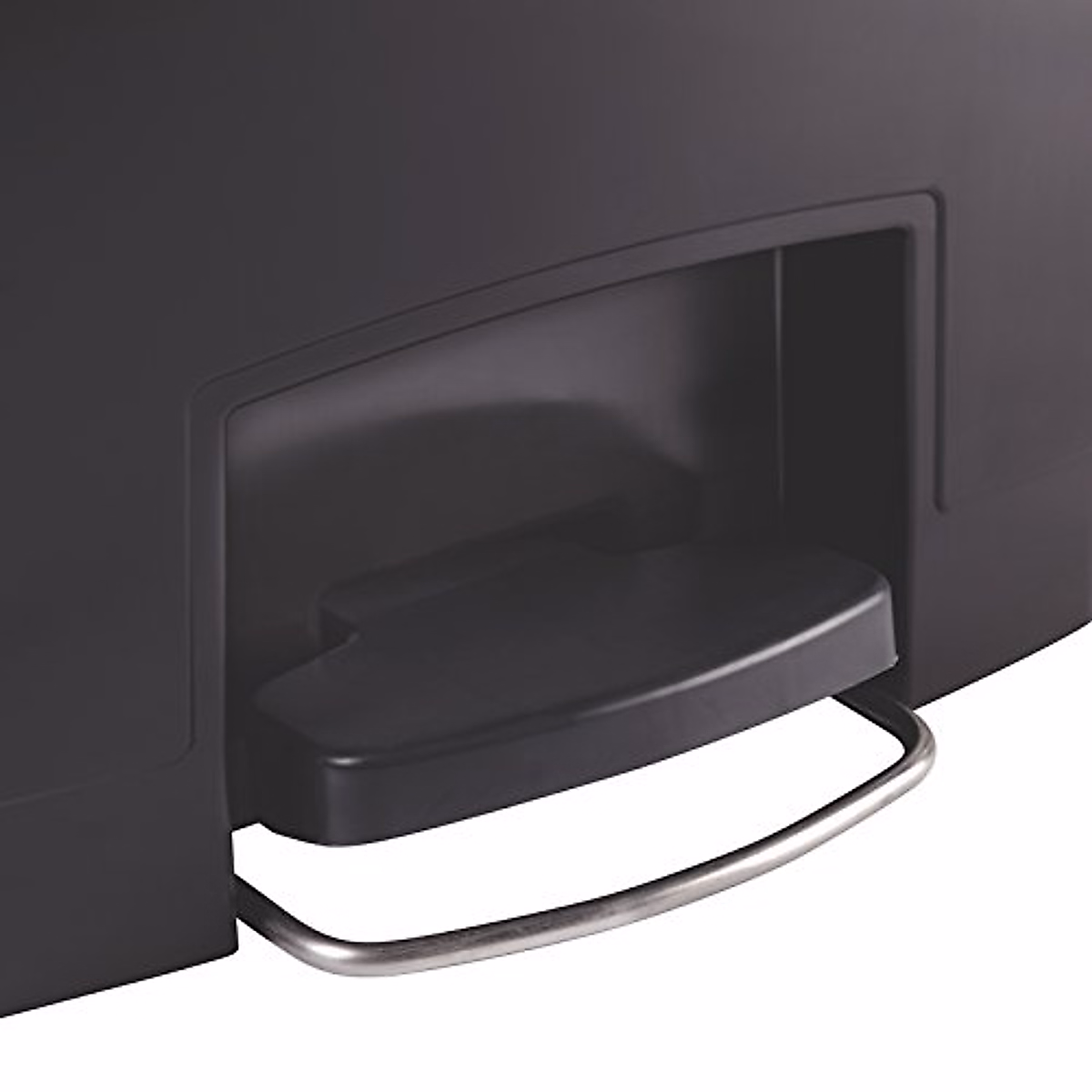 Rubbermaid Commercial Products-1883611 Streamline Slim Step-On Plastic Trash Garbage Can, 13 Gallon, Black