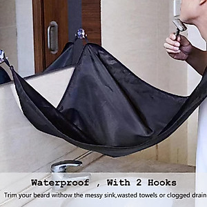 MOLANLY 2Pcs Beard Bib Beard Apron - Waterproof Beard Hair Catcher for Men Shaving & Trimming - Non-Stick Beard Cape Grooming Cloth with 2 Suction Cup, Christmas Gifts for Men Father Boyfriend