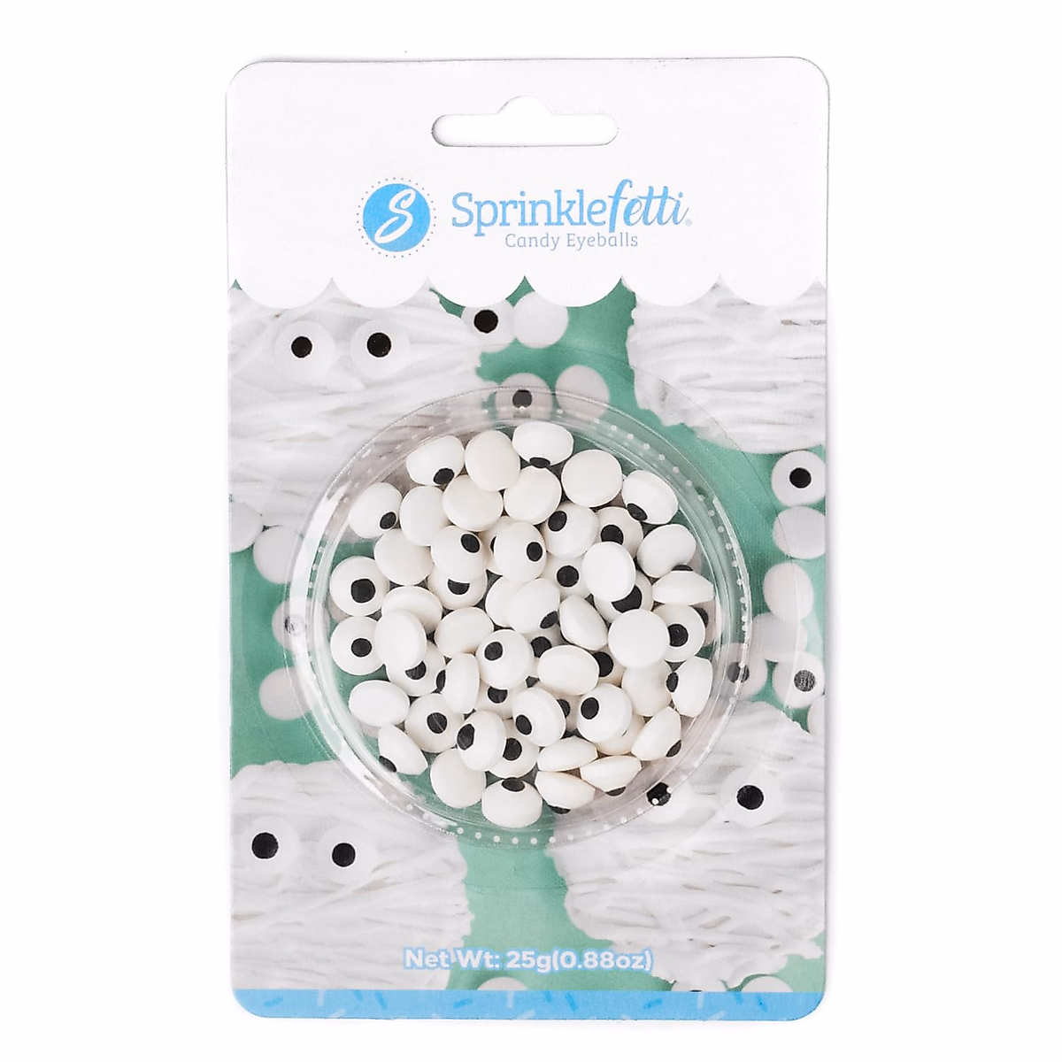 Sweets Indeed Candy Eyeballs, Edible Eyes, Halloween Sprinkles, Perfect for Cake Decorations, Baking, Ice Cream, Cookies, Cupcake Topper (0.88 ounce)