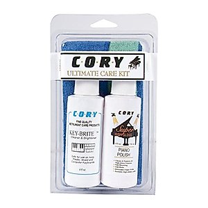 Cory Ultimate Care Kit for Piano, Key-Brite, Polish, and Cloth