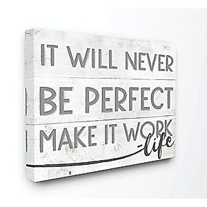 Stupell Industries Make It Work Inspirational Family Word, Design by Artist Daphne Polselli Wall Art, 30x40, Canvas