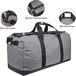 FIREDOG Smell Proof Duffle Bag, Large Smell Proof Bag for Travel Storage(21.5”x10”x12”)