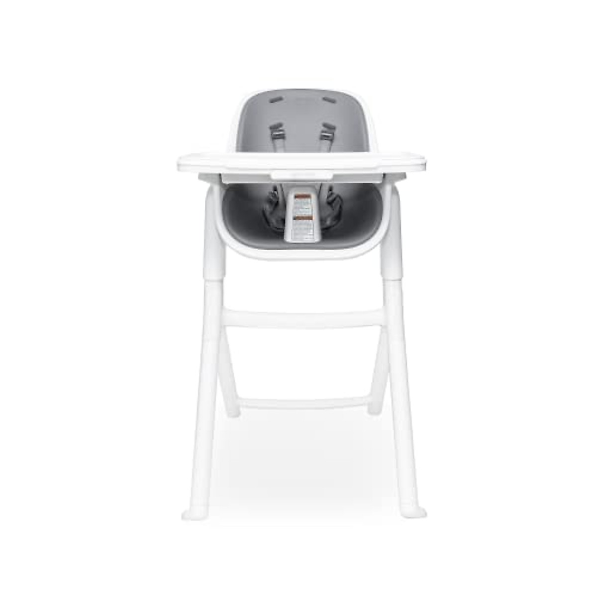 4moms Connect High Chair, One-Handed Magnetic Tray Attachment, White/Grey