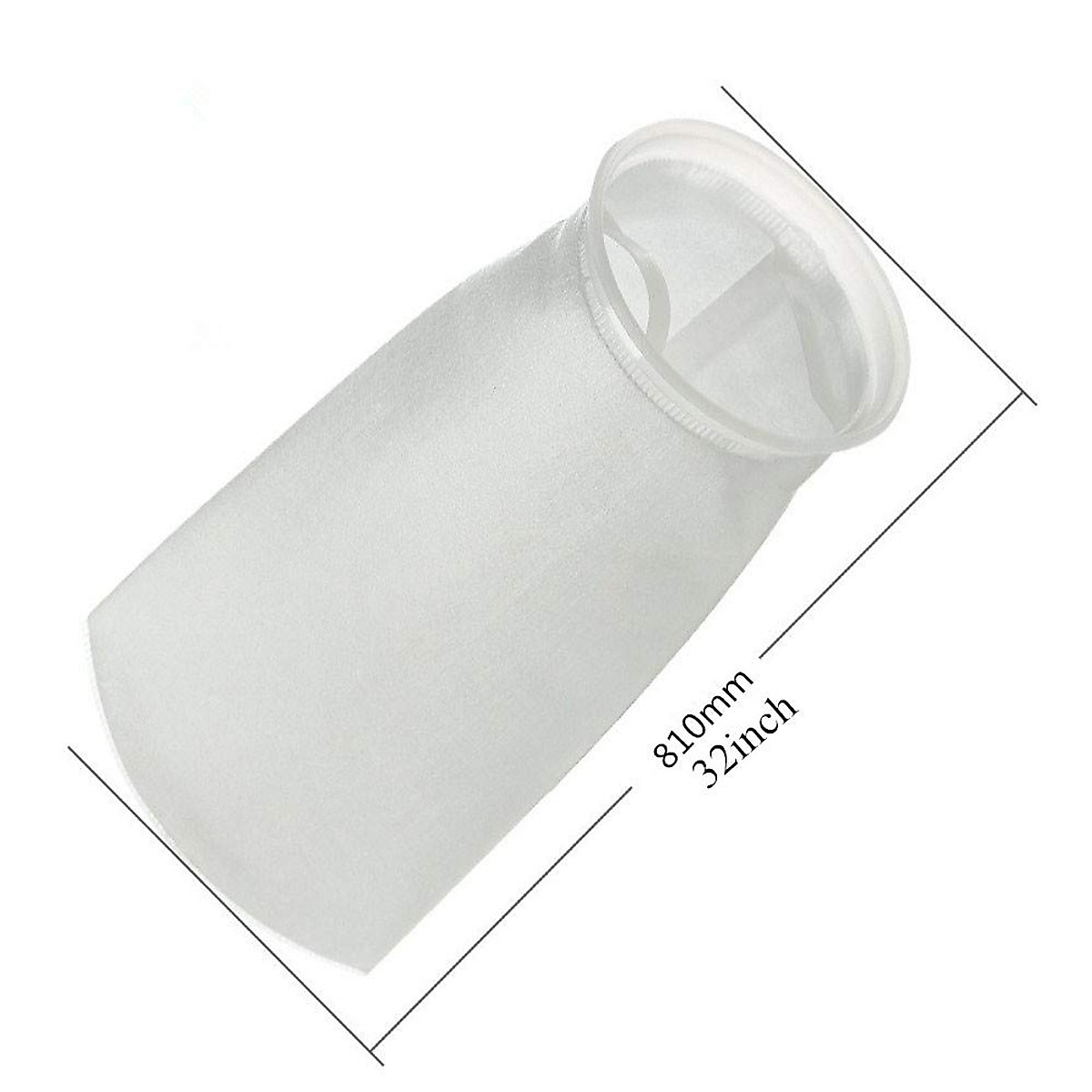 7 Inch Ring by 32 Inch Long Felt Filter Sock Bags 75Micron for Industry , Water Liquid Filters Bag-1Pack