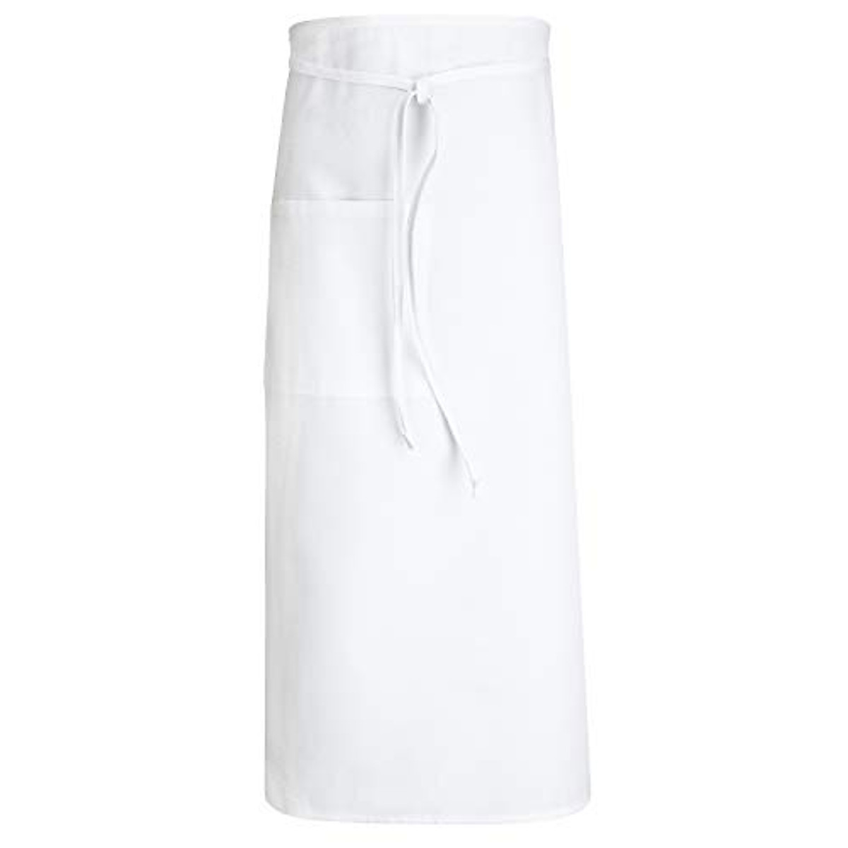 Chef Designs mens Bistro kitchen aprons, White, 28W x 32L US