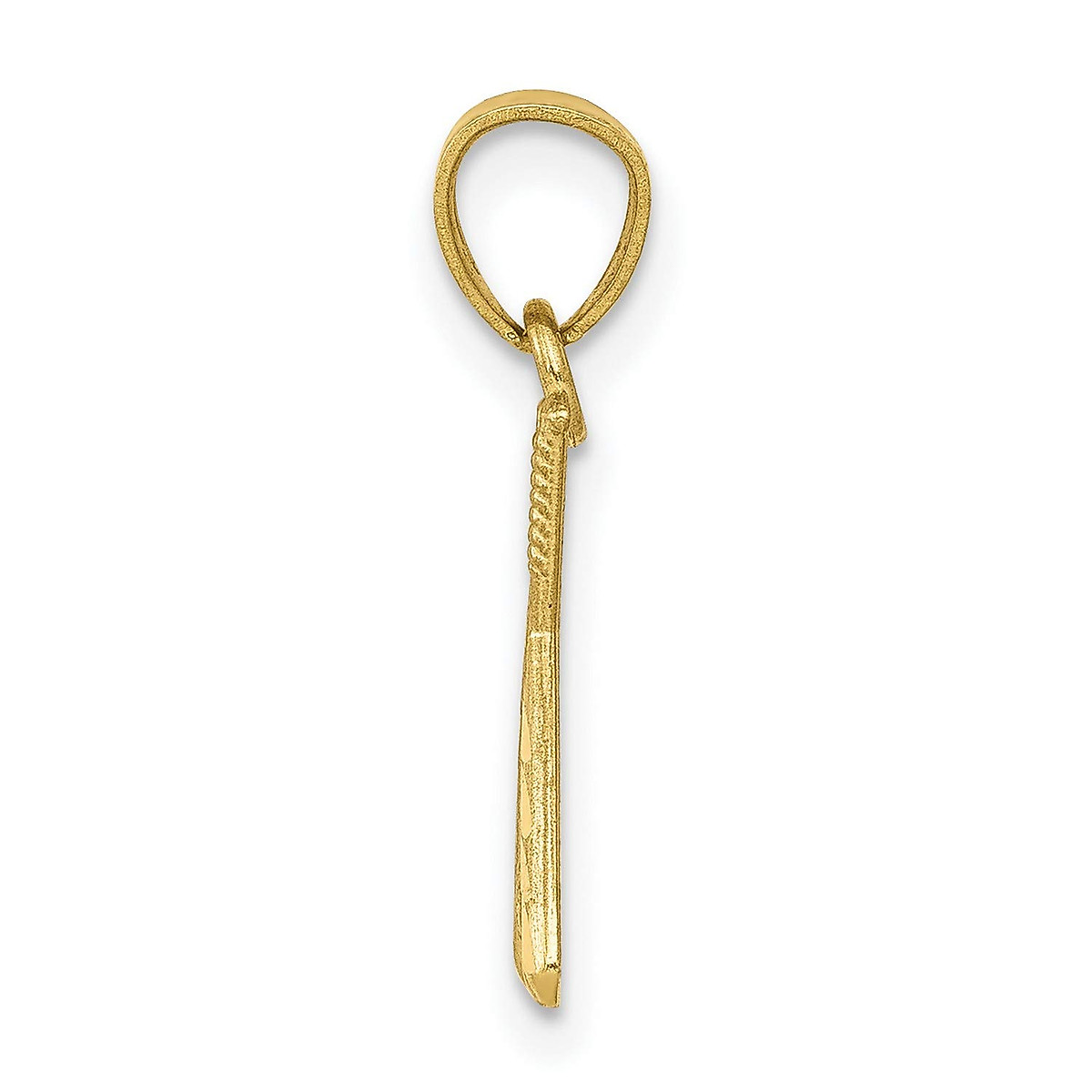 Jewelry Stores Network Accented Baseball Bats and Ball Pendant in Real 10k Yellow Gold 12x8mm