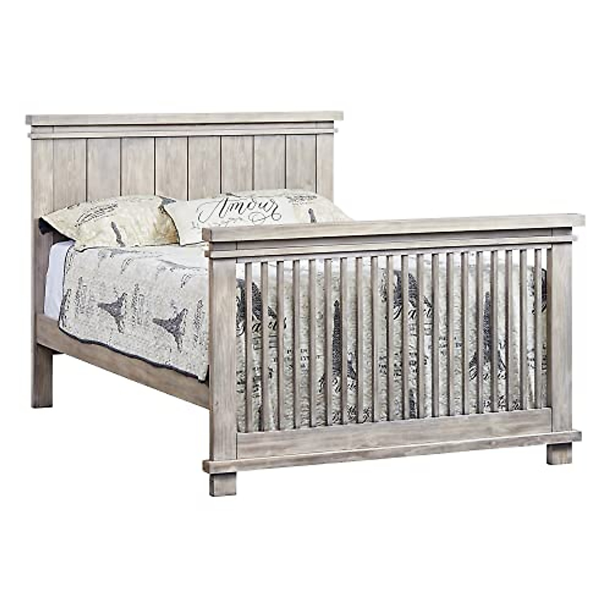 Soho Baby 43088930 Hampton Crib to Full-Size Bed Conversion Kit, Smooth Stone Wash Finish, GreenGuard Gold Certified