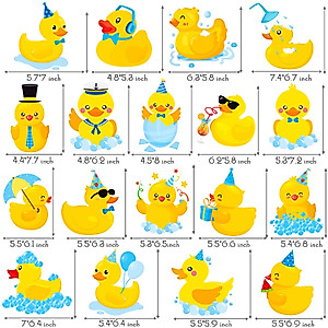 Rubber Duck Hanging Swirls 20Pcs Duck Birthday Party Hanging Decorations Rubber Duck Ceiling Swirls Duck Party Streamers for Duck Themed Baby Shower Birthday Party Supplies