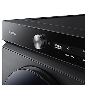 Samsung DVE53BB8700VA3 Bespoke 7.6 cu. ft. Ultra Capacity Super Speed Dry and AI Smart Dial Electric Dryer, Brushed Black