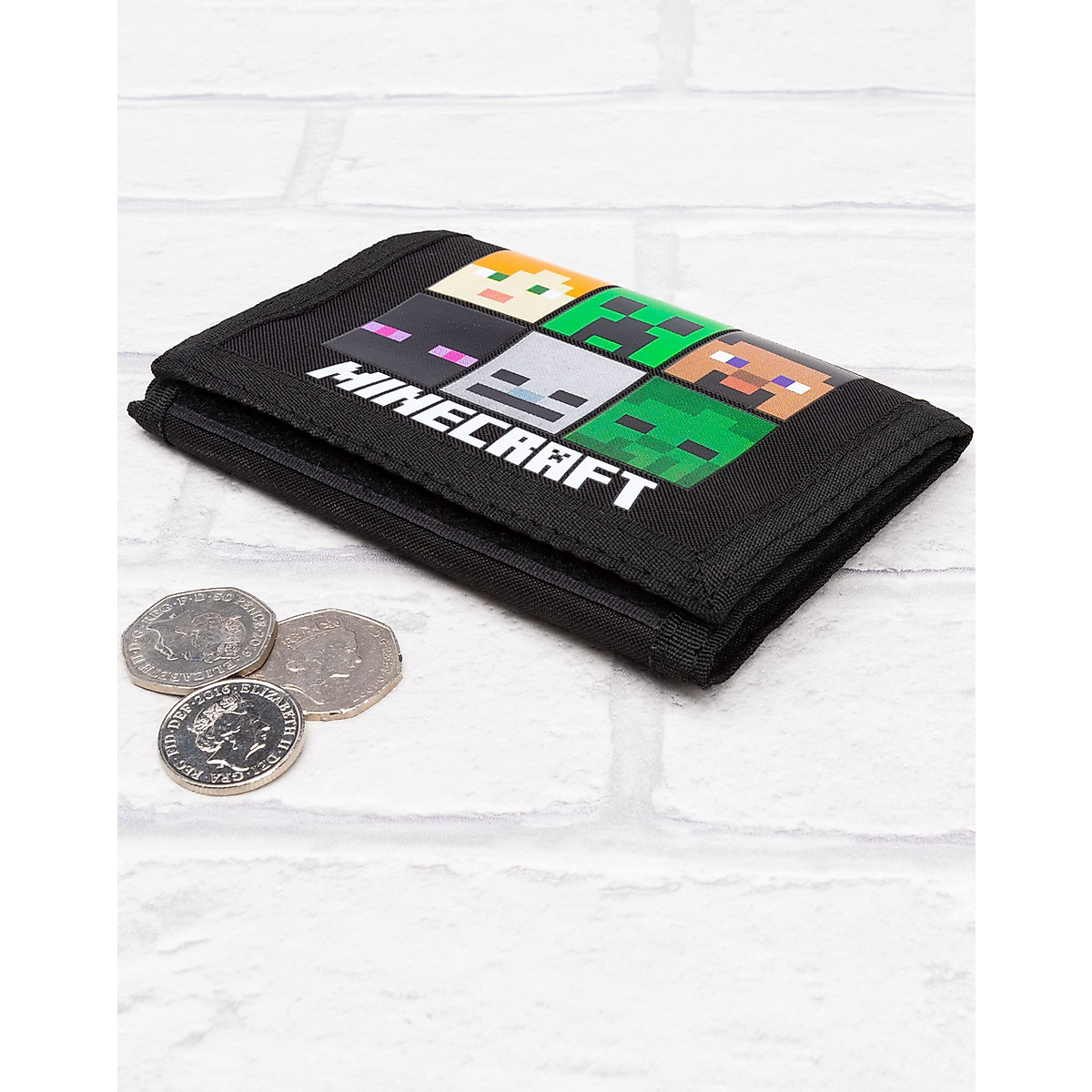 Minecraft Wallets Game Black OR Green Creeper Money Purse One Size