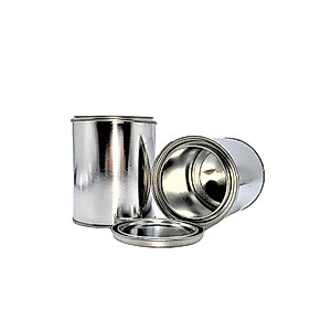 BLYSK Empty Metal Paint Cans with Lids, (Pint Size, 2 Pack) Empty Pint Paint Can Storage, Unlined Multipurpose Storage for Arts and Crafts, DIY Projects, Painting, Garage Organization, Free Can Opener