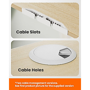 ErGear Height Adjustable Electric Standing Desk, 48 x 24 Inches Sit Stand up Desk, Memory Computer Home Office Desk (Natural)